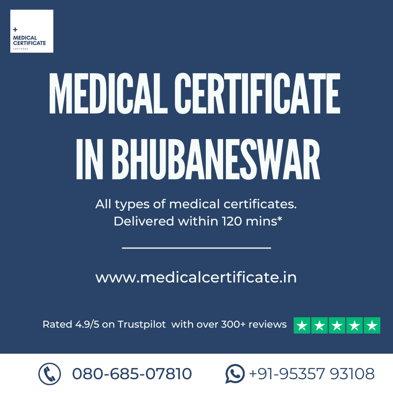 Medical Certificate Online in Bhubaneswar in 30 Mins* by Certified Doctors