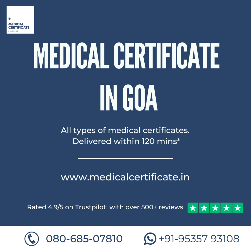 Medical Certificate Online in Goa in 30 Mins* by Certified Doctors