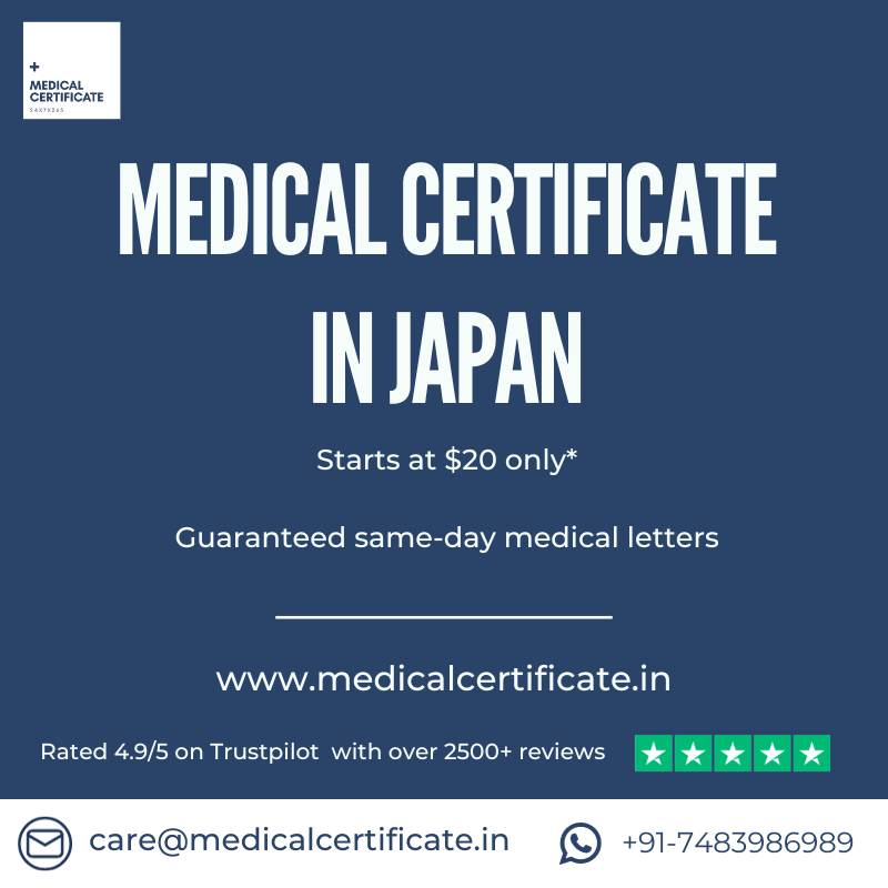 Medical Certificate Online in Japan from Registered Doctors