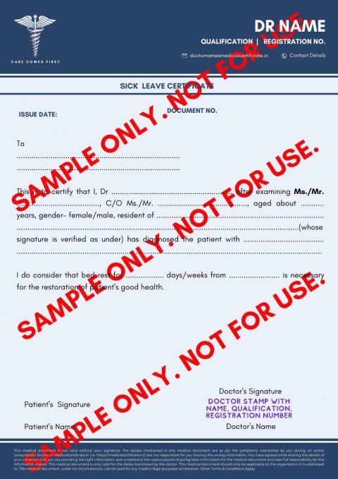 Get Medical Certificate Format for Sick Leave, Fitness, Form 1A From ...