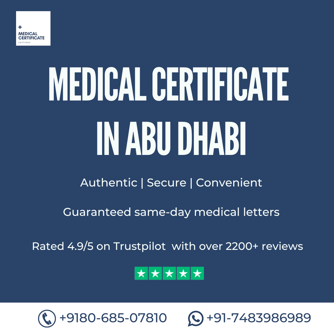 Medical Certificate Online in Abu Dhabi From Registered Doctors