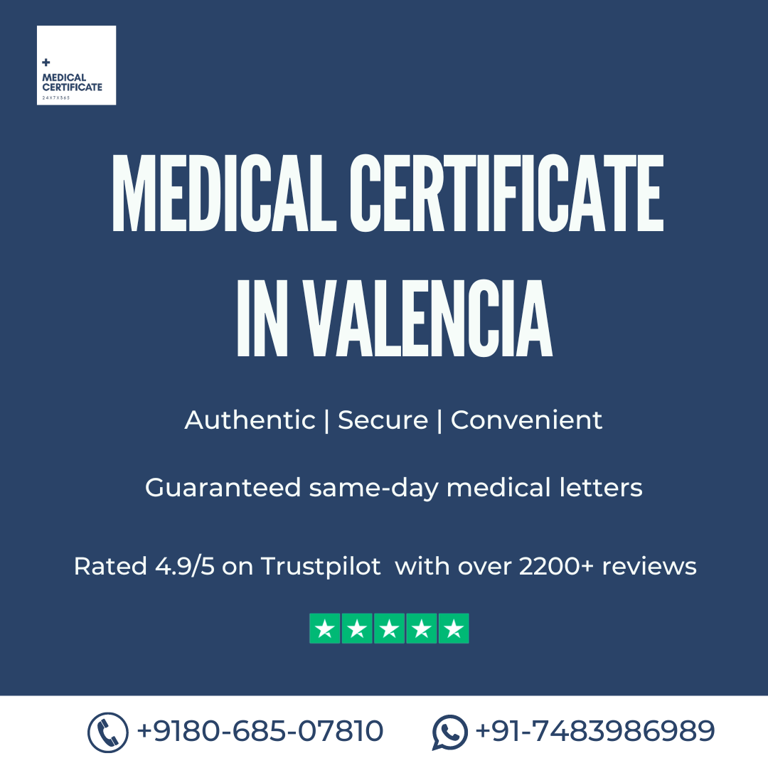 Medical Certificate in Valencia by Certified Doctors