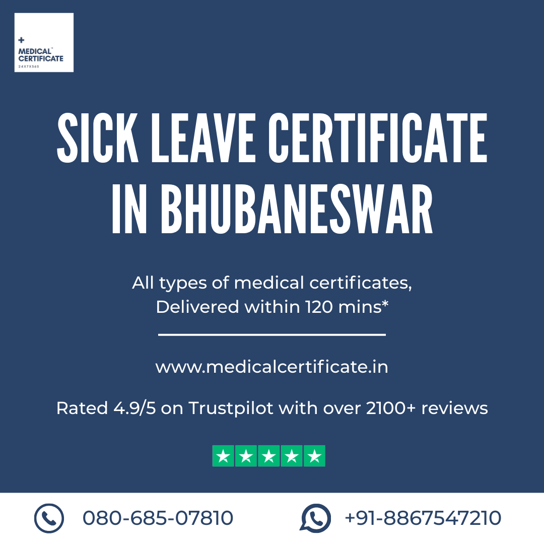 Get Sick Leave Certificate in Bhubaneswar in 30 Mins* From Reg Dr