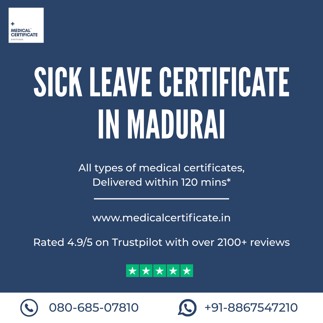 Get Sick Leave Certificate in Madurai in 30 Mins* | Doctor-Signed & Valid