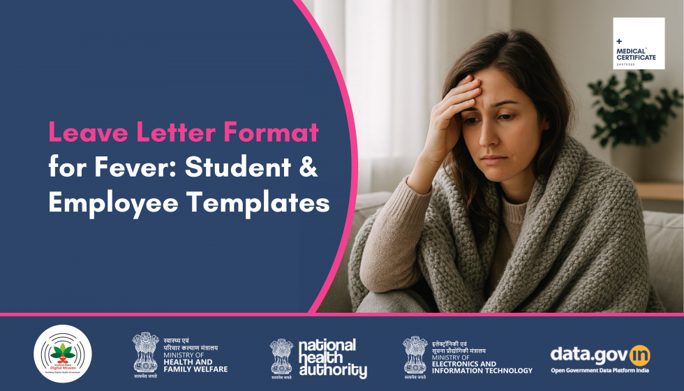 Leave Letter Format for Fever – Templates for Office & School